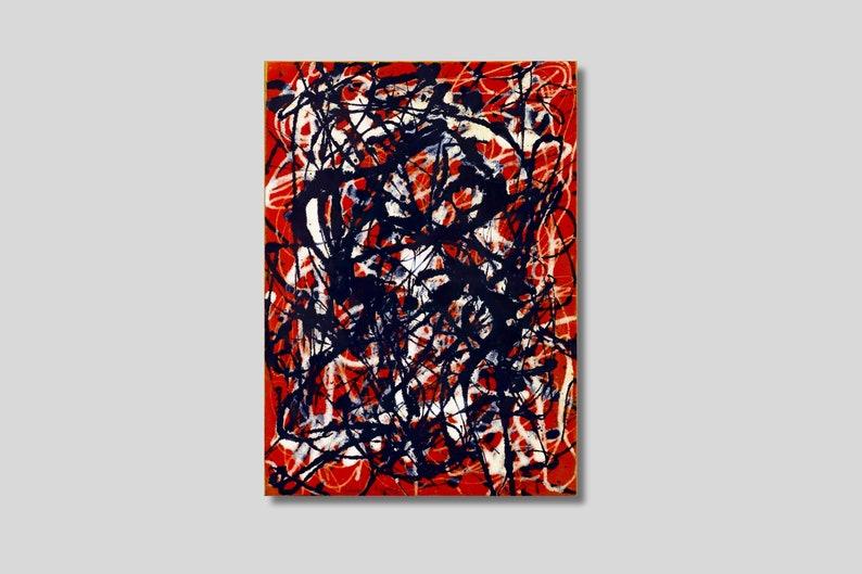 Jackson Pollock Wall Art, Large Abstract Painting, Drip Technique Art ...