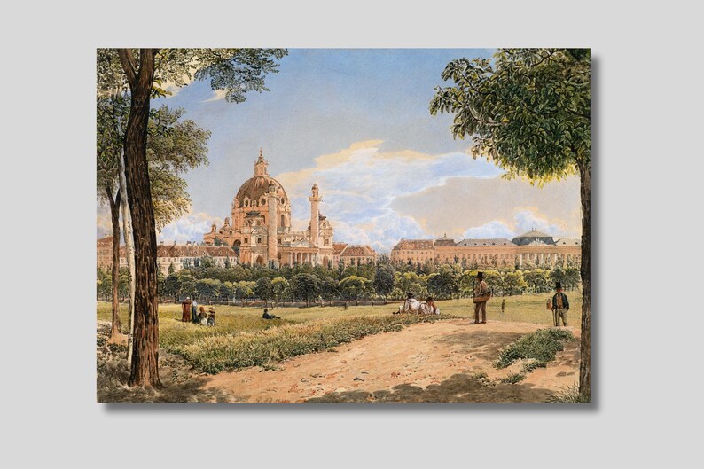 St. Charles Church Vienna Art Print: Rudolf Von Alt 19th Century ...