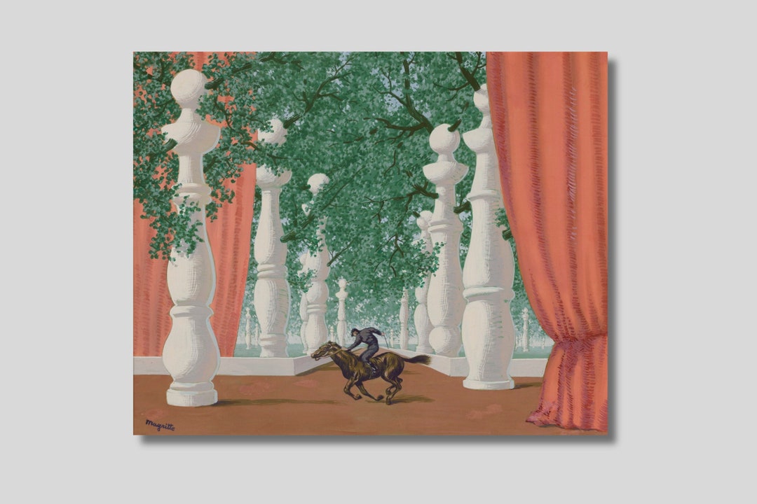 Rene Magritte the Lost Jockey Canvas Wall Art, Rene Magritte Artwork, Surrealism Art, Canvas ...