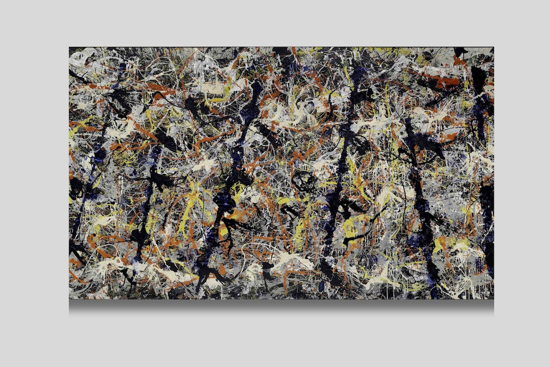 Jackson Pollock Blue Poles Canvas Art: Abstract Drip Technique Print - Etsy