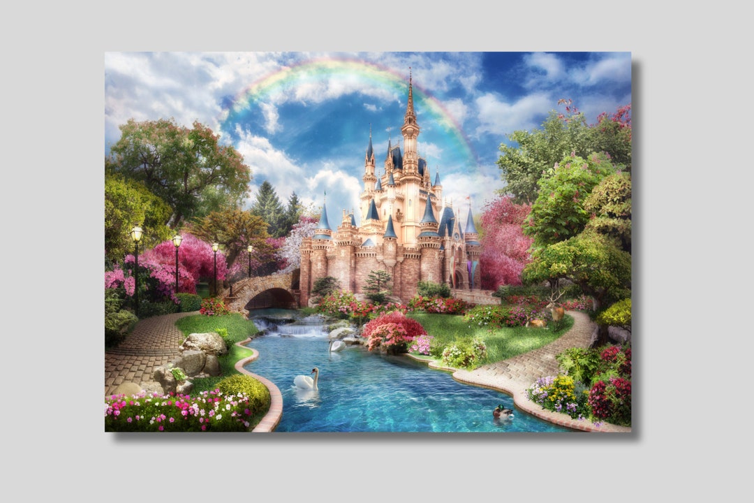 Princess Castle Canvas Poster, Fairy Tale Art, Anime Princess Print ...