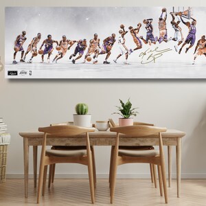 Kobe Bryant Timeline Canvas or Poster, Black Mamba Wall Art, Rolled ...