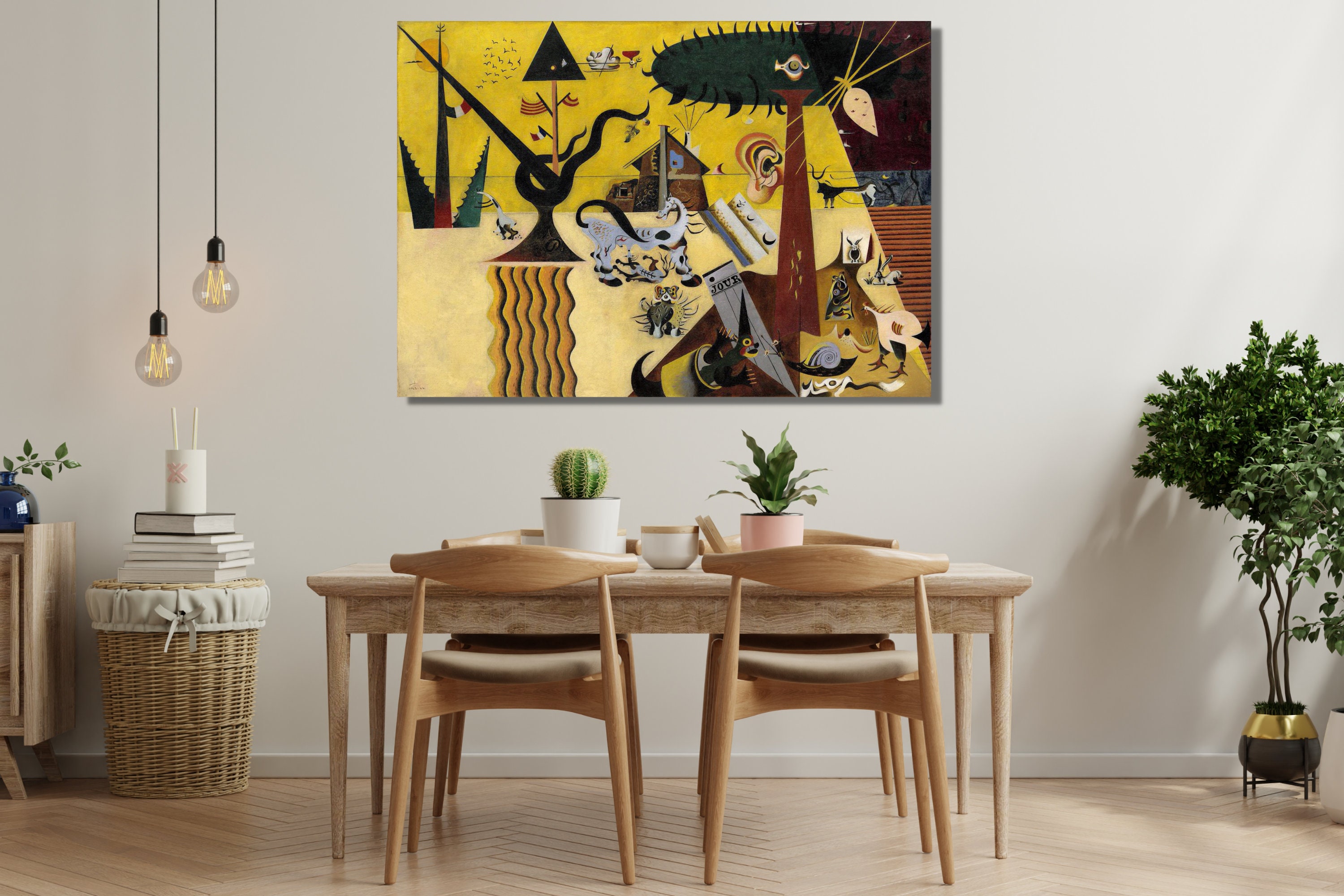 Joan Miró the Tilled Field Canvas Print Joan Miró Canvas Wall - Etsy