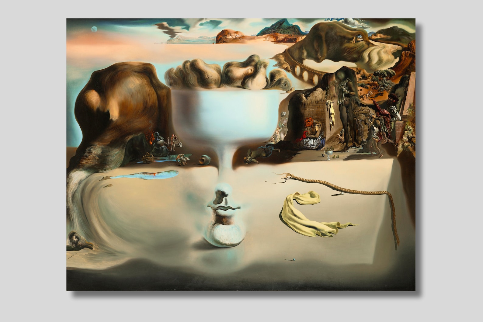 Salvador Dali Apparition of A Face and Fruit Dish on A Beach - Etsy