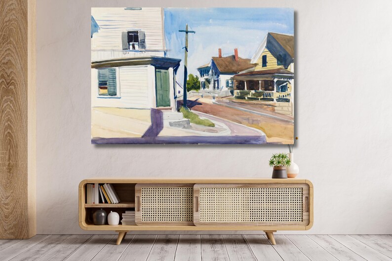 Edward Hopper Street Corner Canvas Art Print: American Realism - Etsy