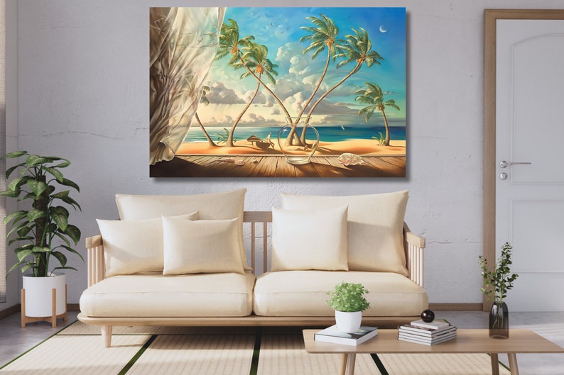 Vladimir Kush Ocean Breeze Canvas Poster, Vladimir Kush Beach Landscape ...