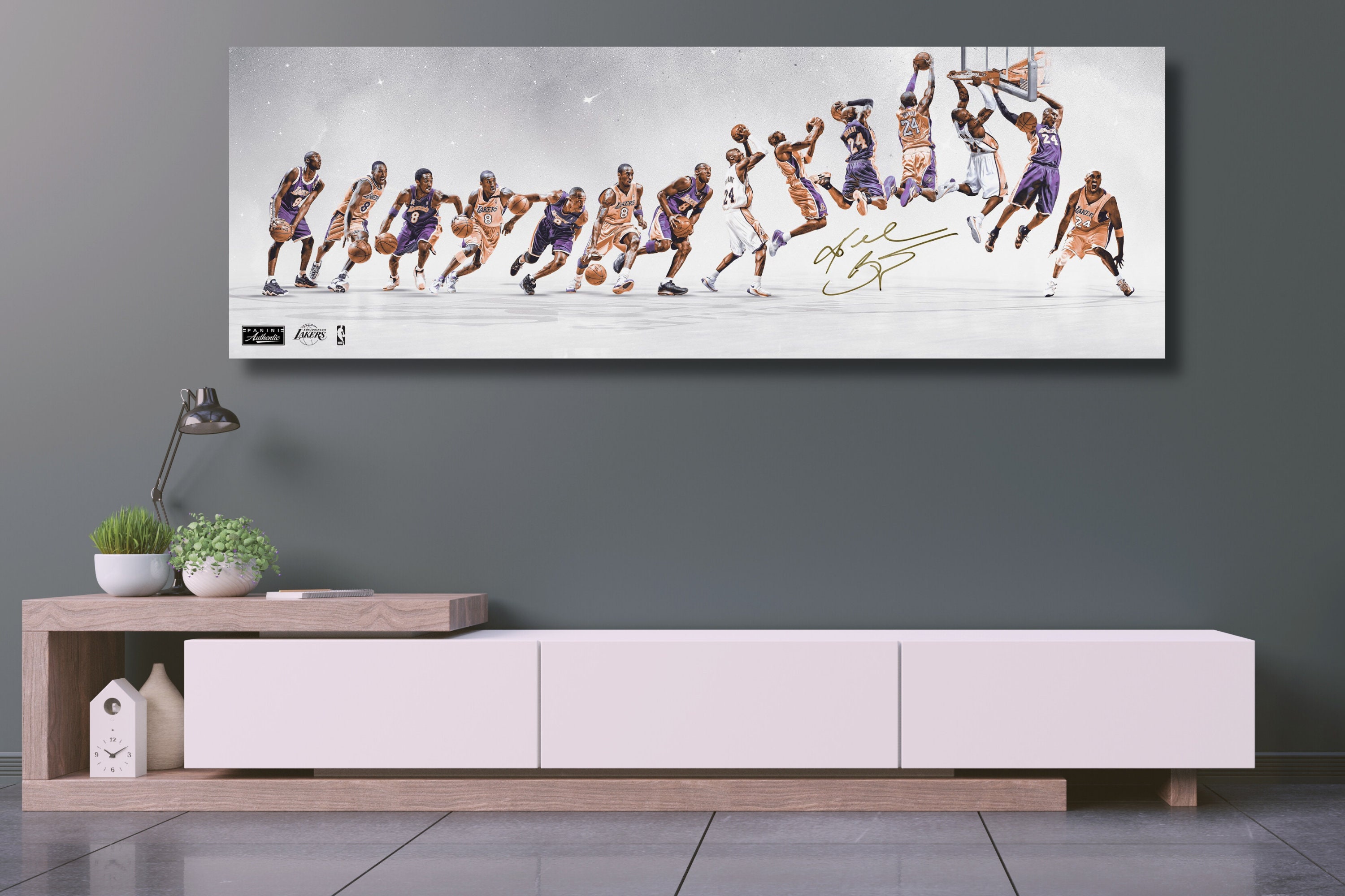 Kobe Bryant Timeline Canvas or Poster, Black Mamba Wall Art, Rolled ...