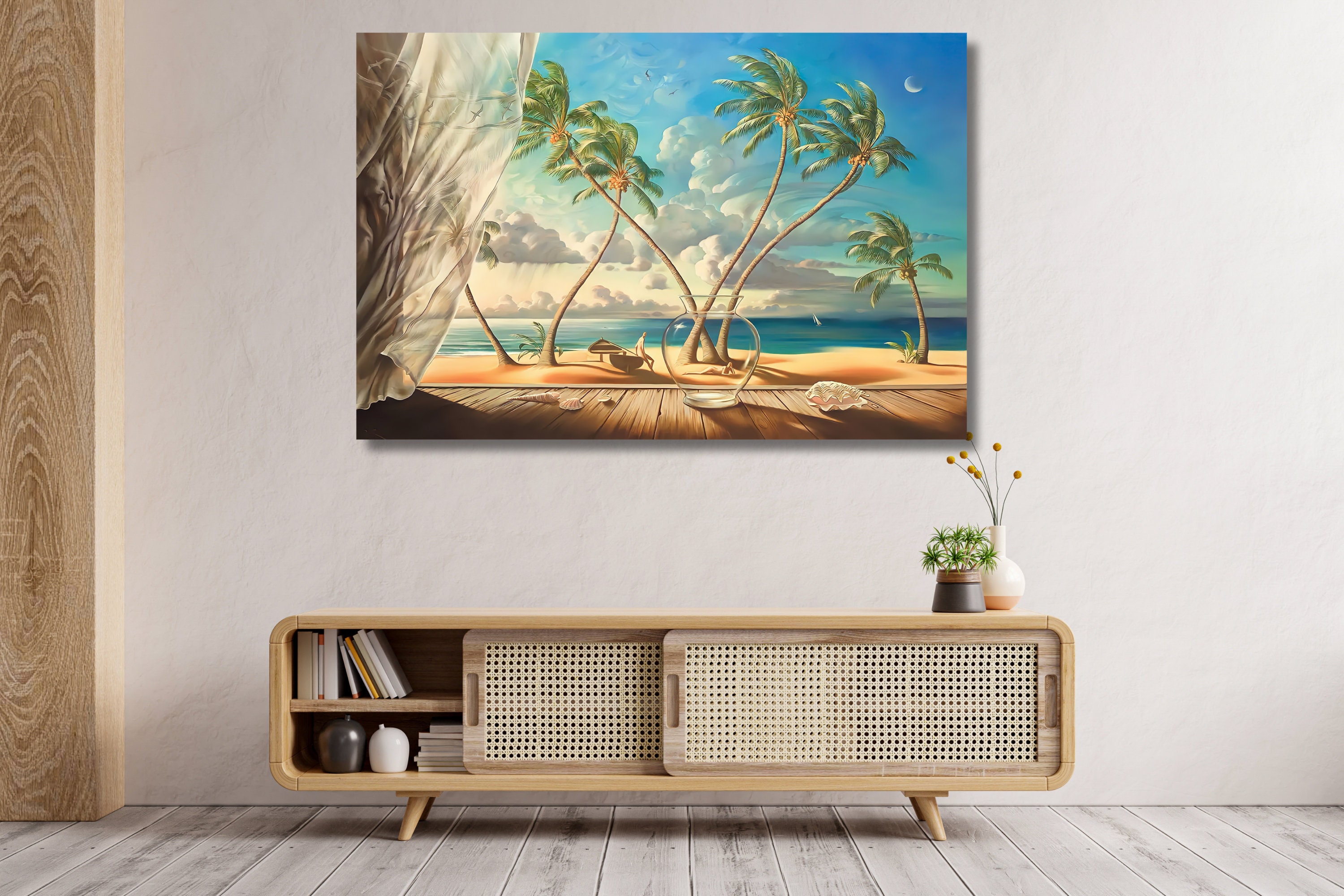 Vladimir Kush Ocean Breeze Canvas Poster, Vladimir Kush Beach Landscape ...