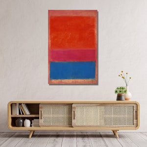 Mark Rothko Royal Red and Blue Abstract Canvas Art Print - Etsy