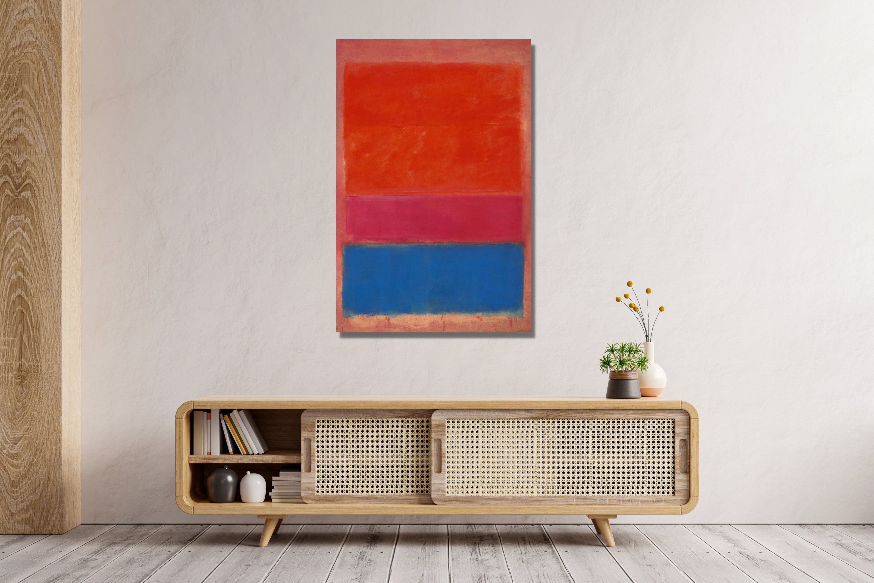 Mark Rothko Royal Red and Blue Abstract Canvas Art Print - Etsy