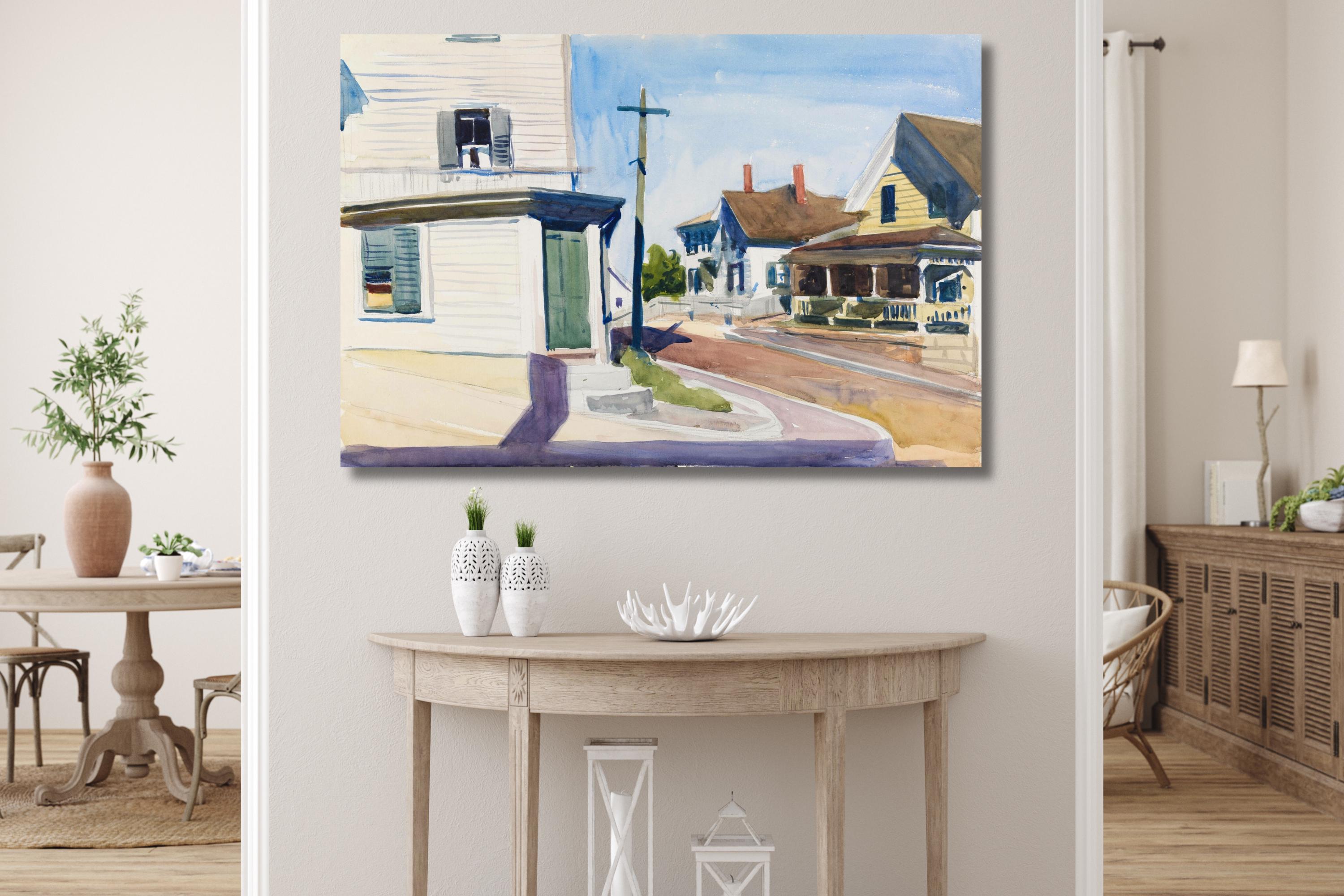 Edward Hopper Street Corner Canvas Art Print: American Realism - Etsy