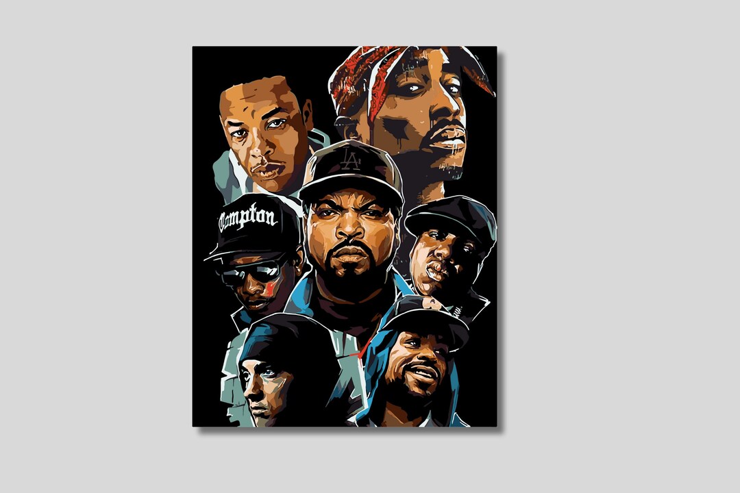 Rap Legends Poster Print, Hip Hop Rap Legends Canvas, American Rappers ...