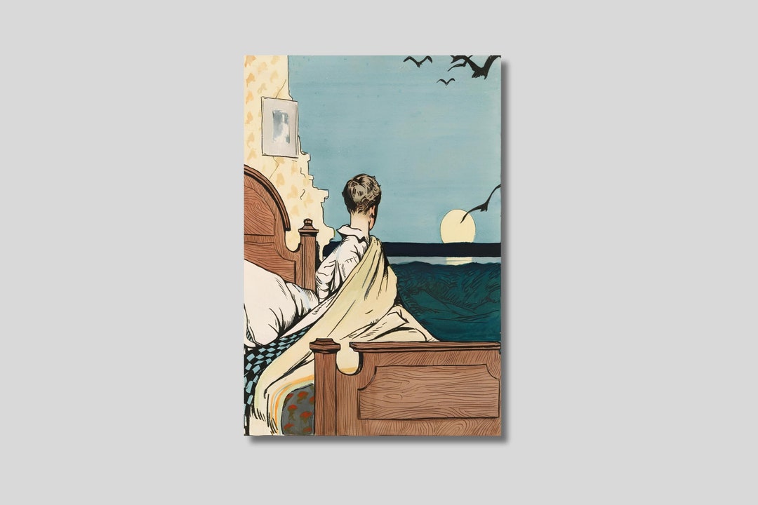 Edward Hopper Boy and Moon Canvas Wall Art, Realism Art, Modern ...