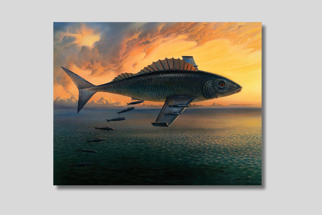 Flying Fish by Vladimir Kush Canvas, Vladimir Kush Wall Art, Kush Fine ...