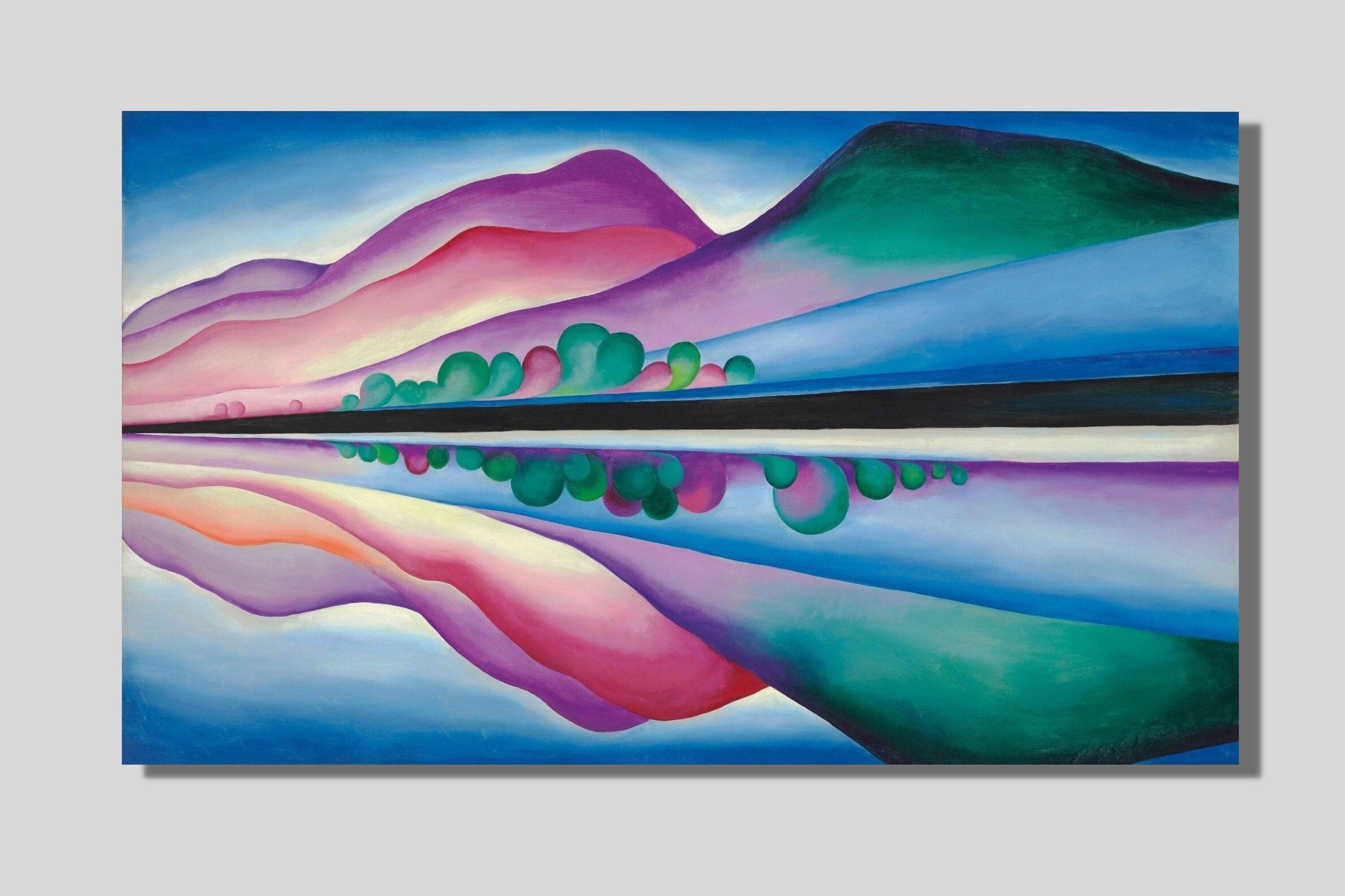 Georgia O'keeffe Lake George Reflection Canvas Art: Abstract Mountain ...