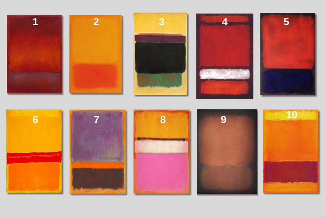 Set of 2 Mark Rothko Wall Art, Mark Rothko Modern Wall Art, Mark Rothko ...