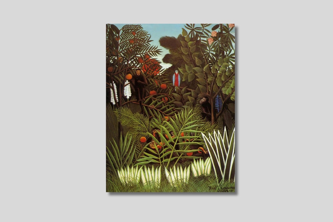 Henri Rousseau Exotic Landscape Canvas Wall Art, Floral Decor ...