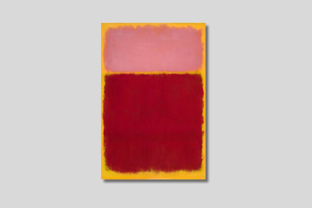 Mark Rothko Canvas Wall Art, Rothko's Yellow Red and Pink Painting ...
