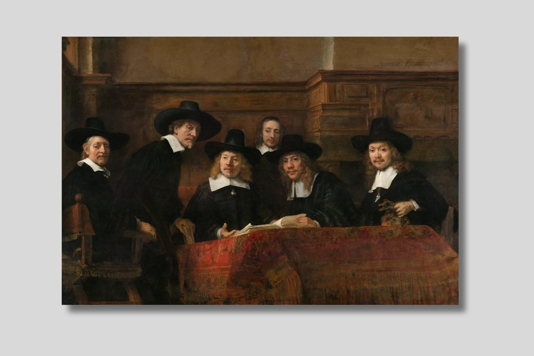 Rembrandt De Staalmeesters Canvas Painting, Rembrandt Van Rijn Print ...