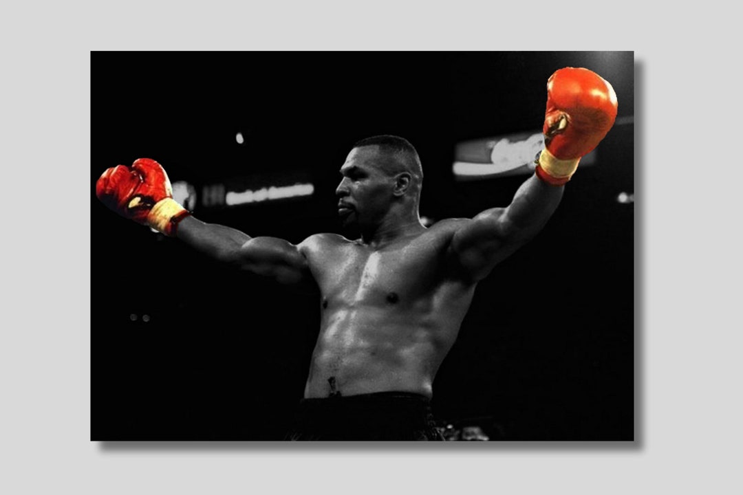 Mike Tyson Poster Canvas, Mike Tyson Wall Art, Mike Tyson Print, Boxing ...