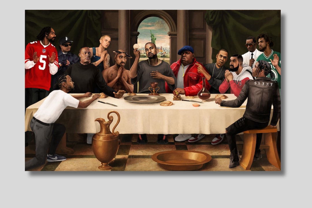 Last Supper Best Rappers of the History Canvas Wall Art, Hip-hop Canvas ...