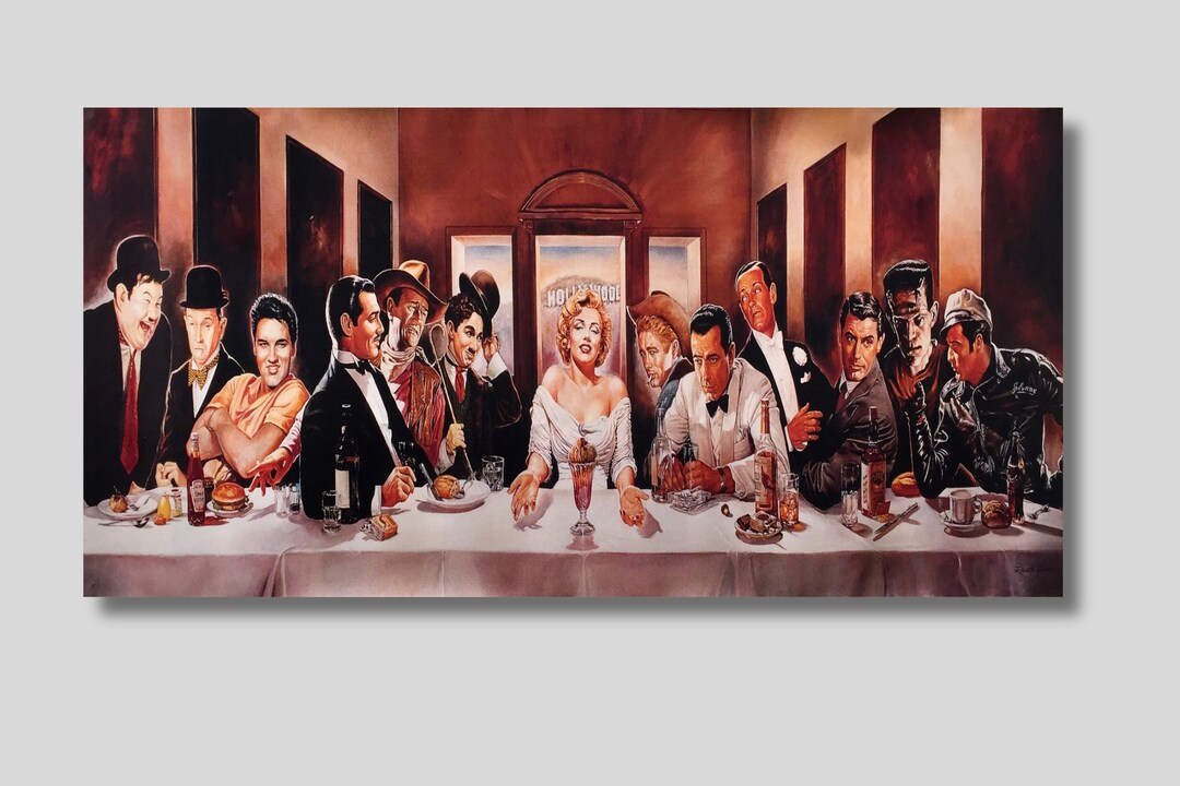 Hollywood Legends Last Supper Canvas Hollywood Last Supper Poster