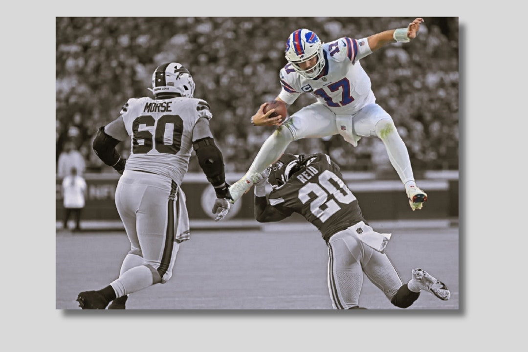 Josh Allen Poster, Josh Allen Canvas Wall Art, Buffalo Bills Poster ...