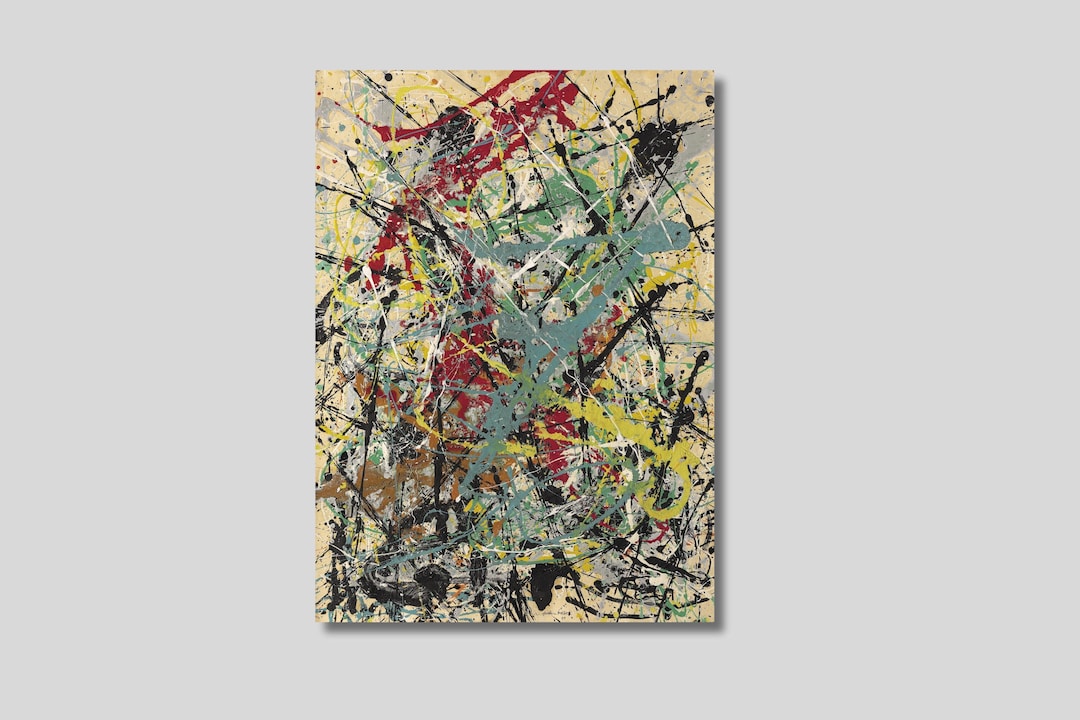 Jackson Pollock Number 16 Canvas Wall Art: Drip Technique - Exhibition ...