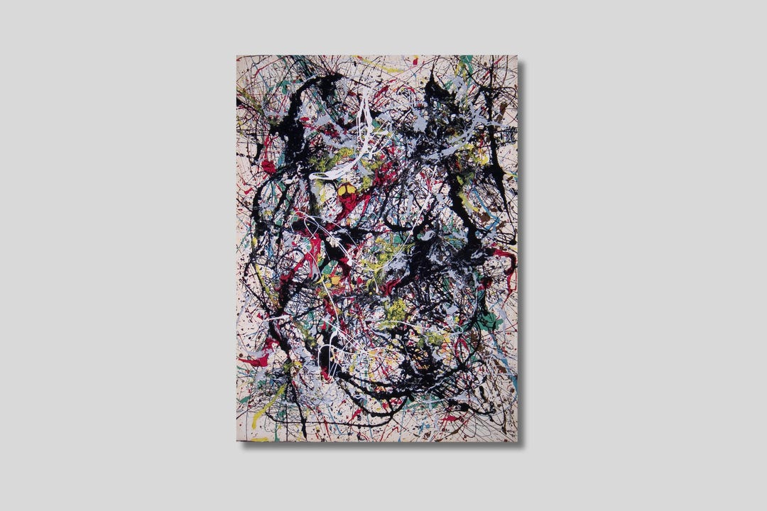 Jackson Pollock Number 34 Canvas Wall Art, Abstract Print, Contemporary ...