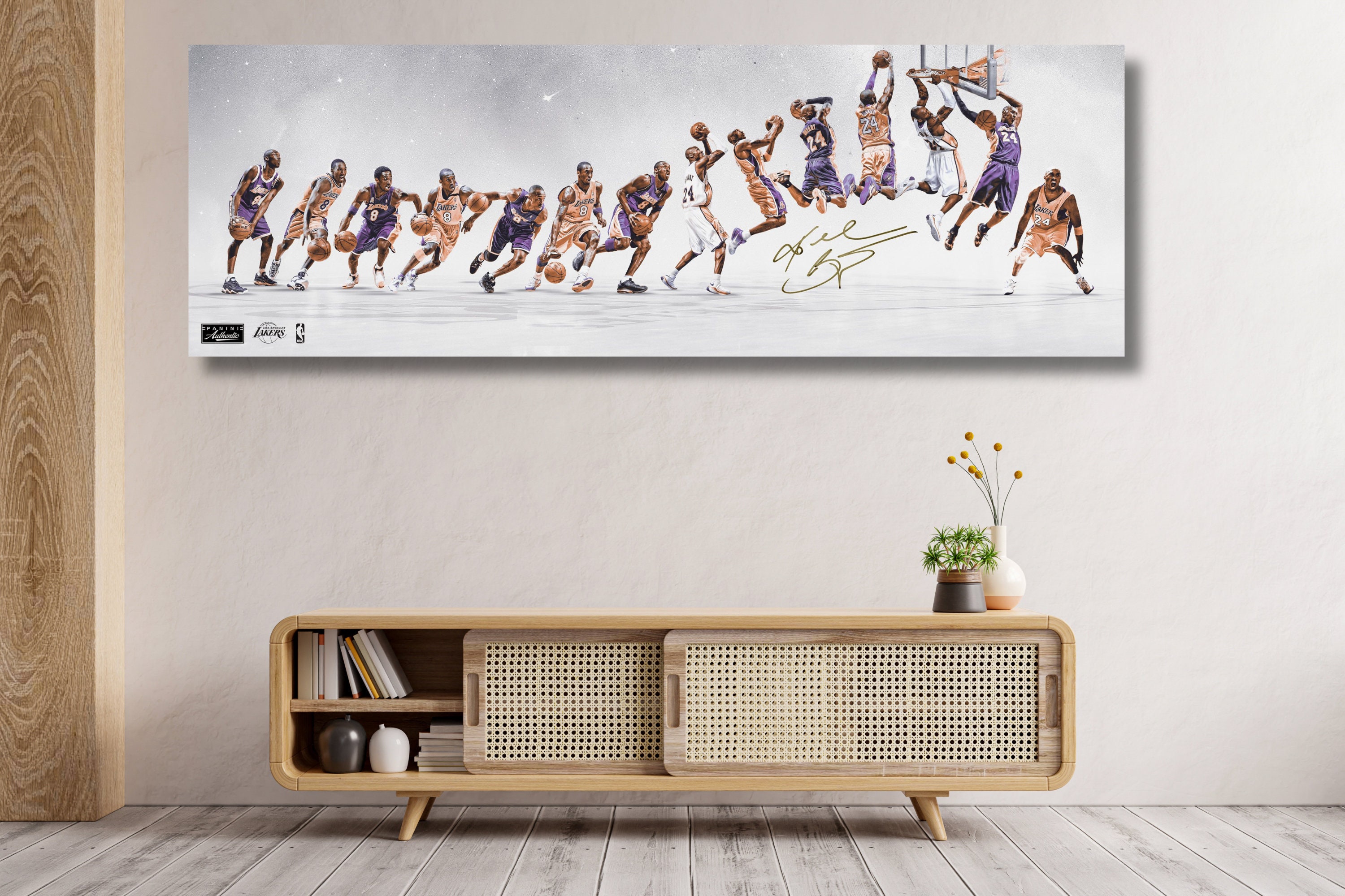 Kobe Bryant Timeline Canvas or Poster, Black Mamba Wall Art, Rolled ...