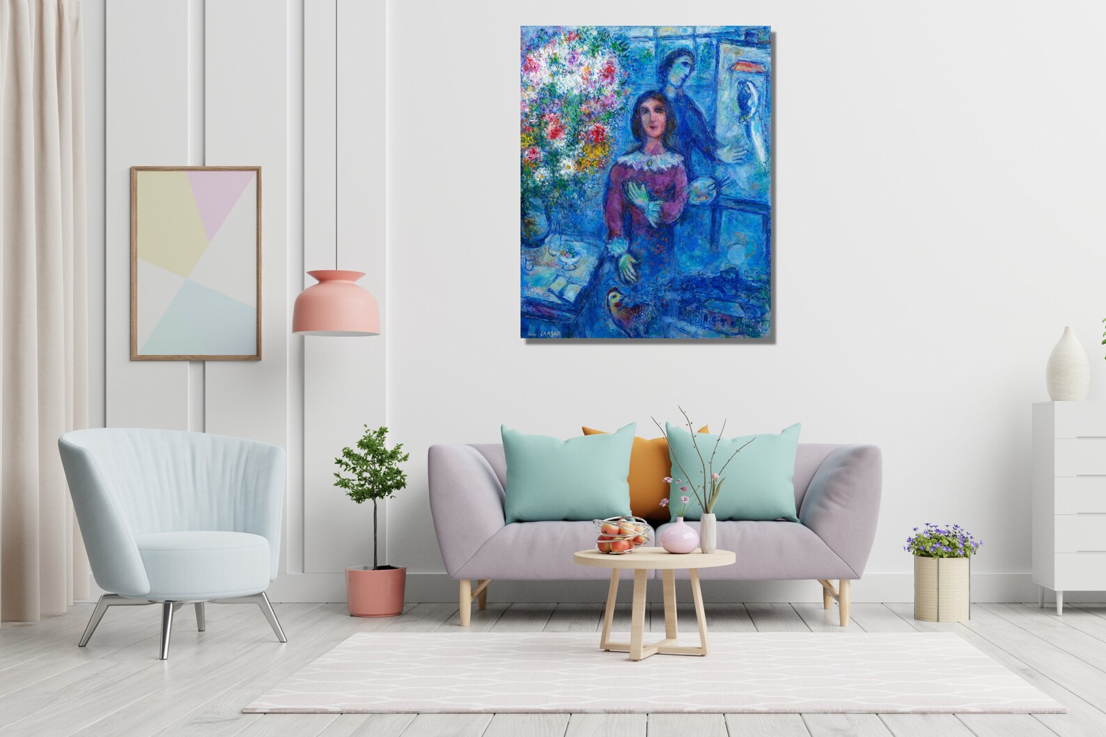 Marc Chagall Le Modèle Art Print,marc Chagall Canvas Wall Art,chagall ...