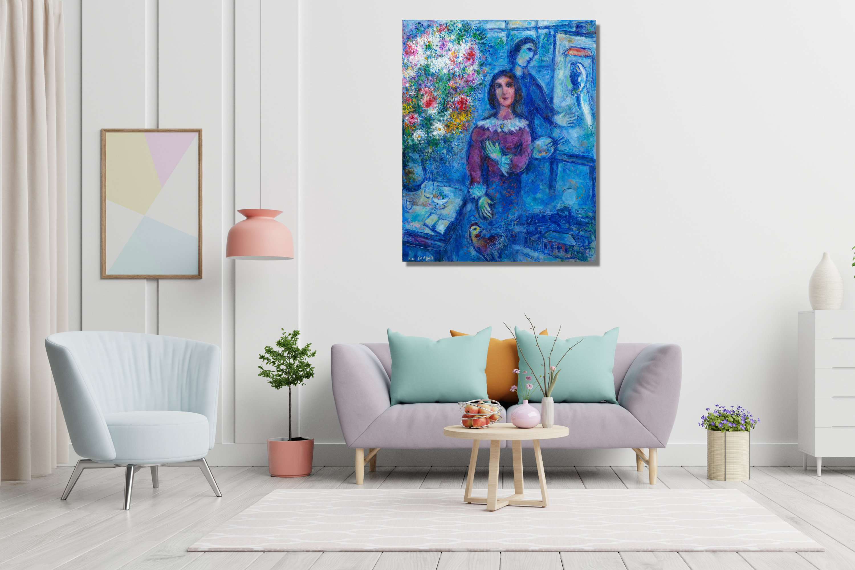 Marc Chagall Le Modèle Art Print,marc Chagall Canvas Wall Art,chagall ...