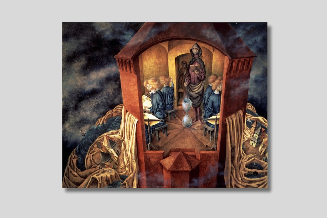 Remedios Varo Canvas Wall Art, Embroidering the Earth's Mantle by Varo ...