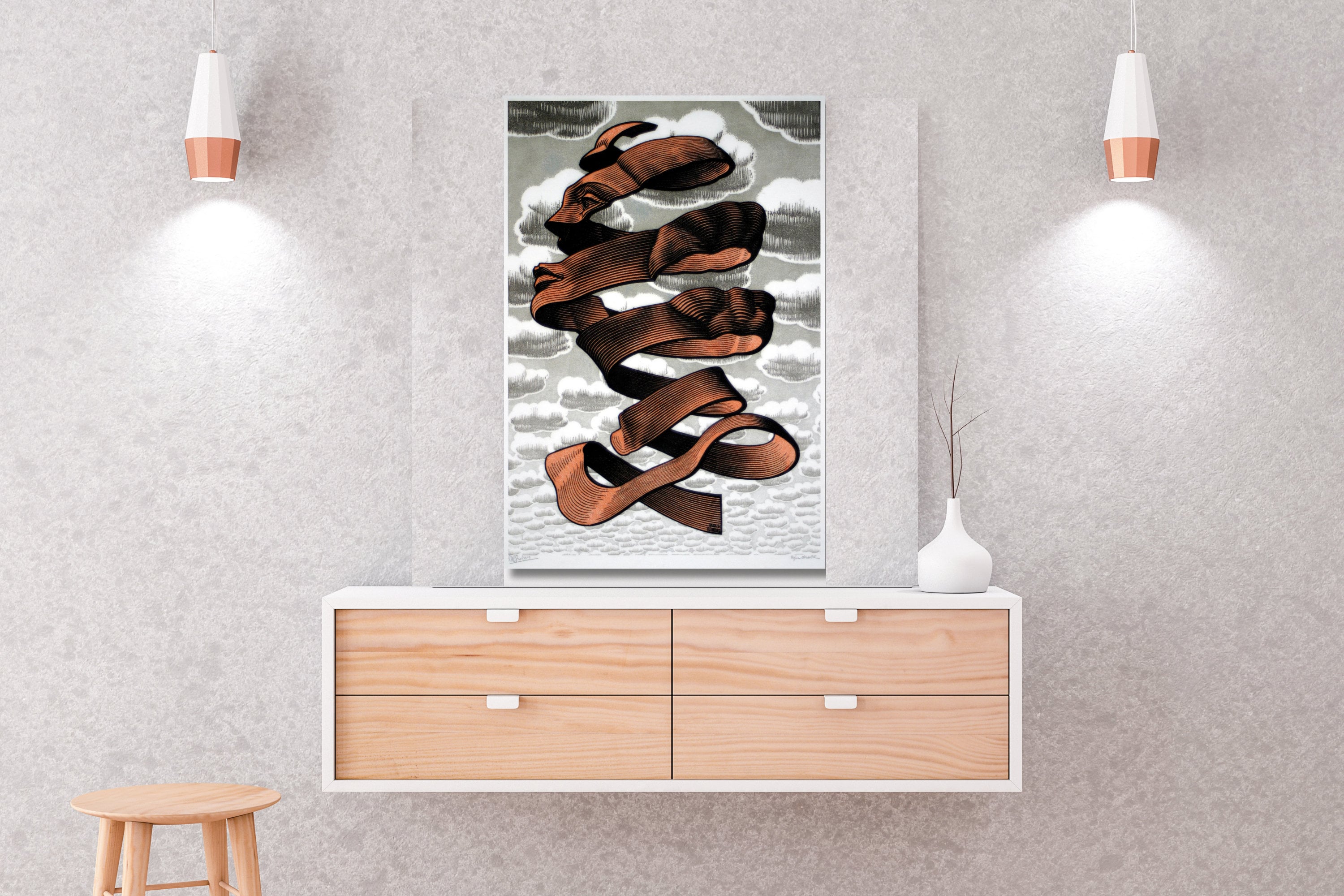 Rind by Maurits Cornelis Escher Canvas, Maurits Cornelis Escher Canvas ...