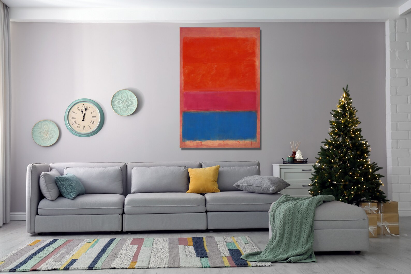 Mark Rothko Royal Red and Blue Abstract Canvas Art Print - Etsy