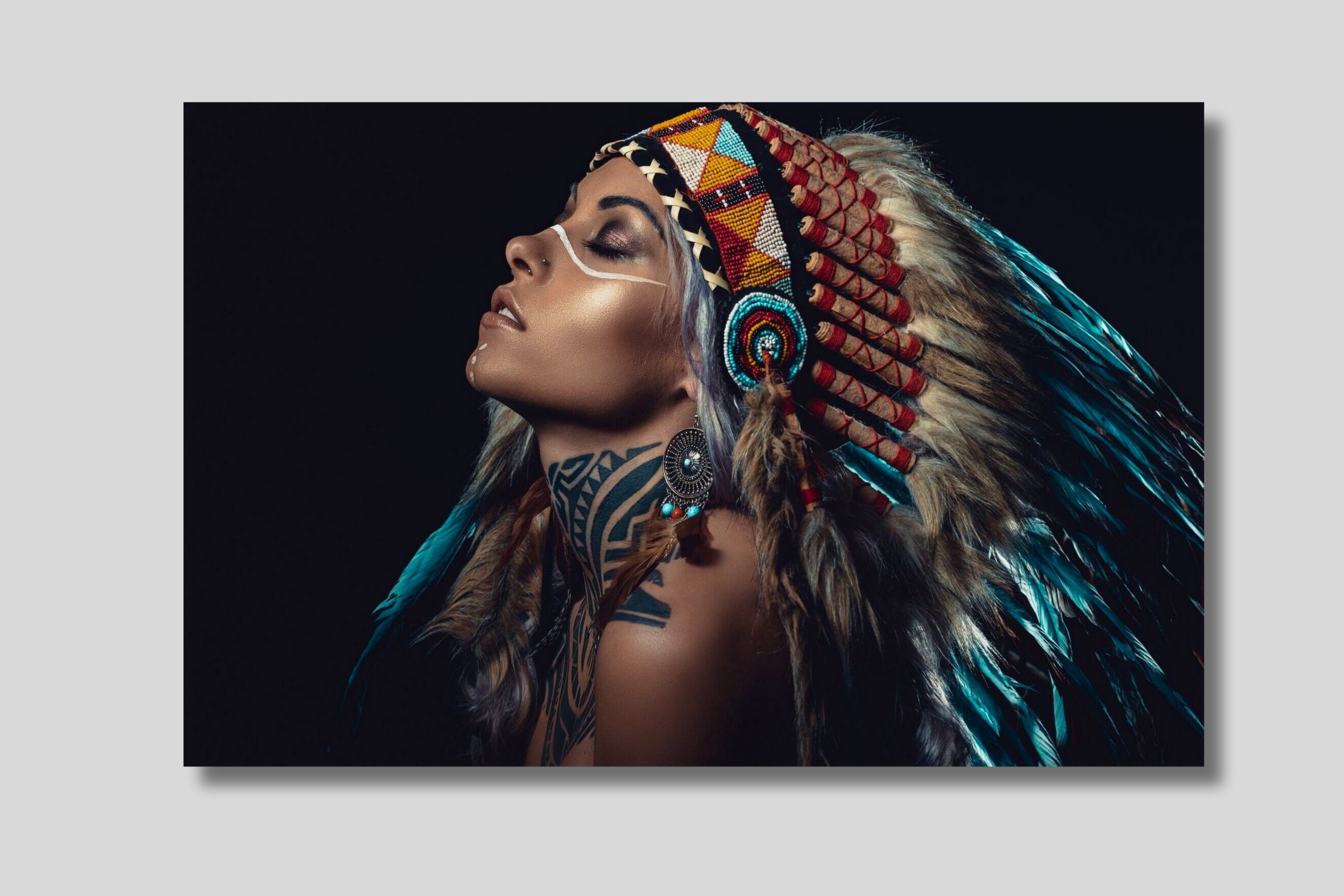 American Indian Girl Painting