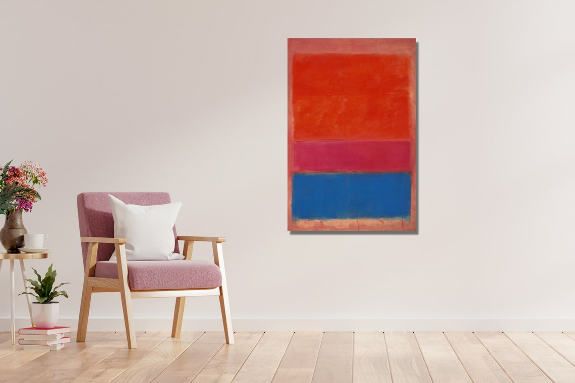 Mark Rothko Royal Red and Blue Abstract Canvas Art Print - Etsy