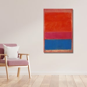 Mark Rothko Royal Red and Blue Abstract Canvas Art Print - Etsy