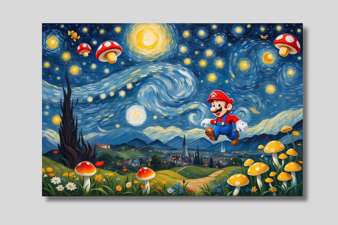 Super Mario Wall Art, Super Mario Canvas, Super Mario Bros Poster ...
