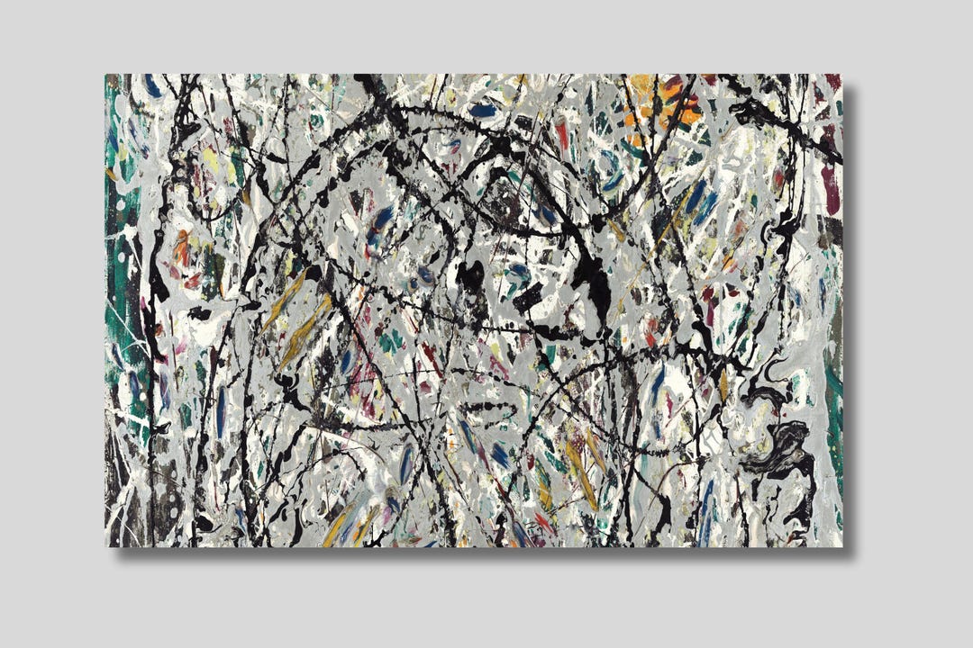 Jackson Pollock Abstract Canvas Print: Watery Paths - Modern Art - Etsy