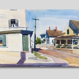 Edward Hopper Street Corner Canvas Art Print: American Realism - Etsy