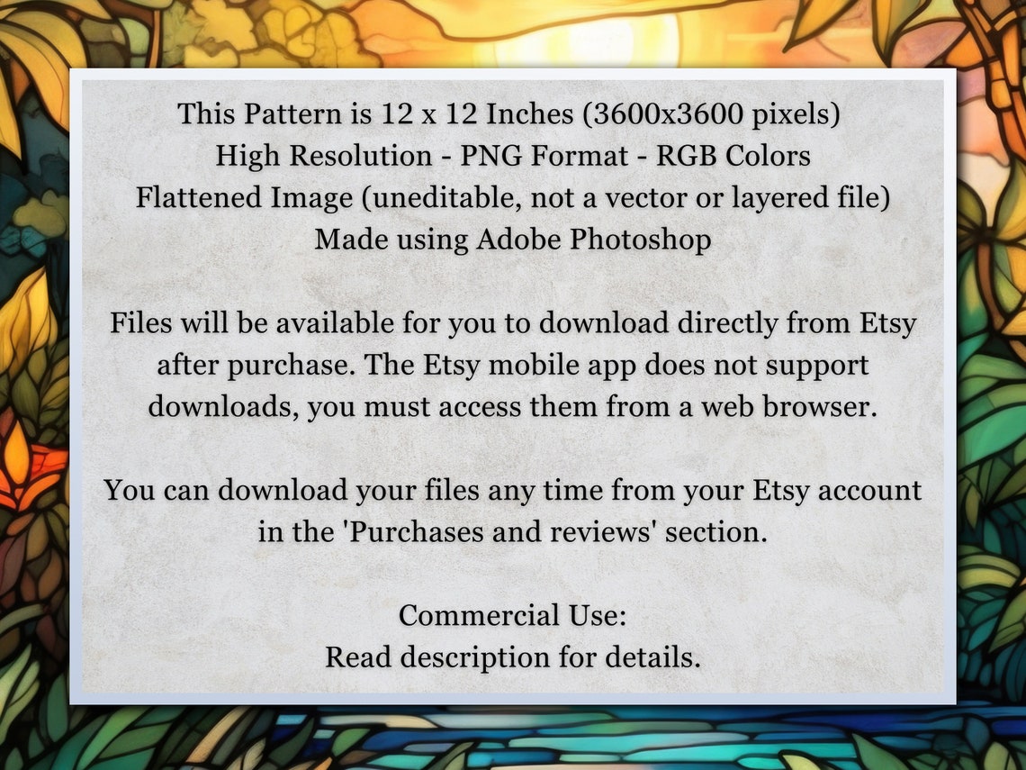 Python Stained Glass Design Instant Download Digital Paper - Etsy