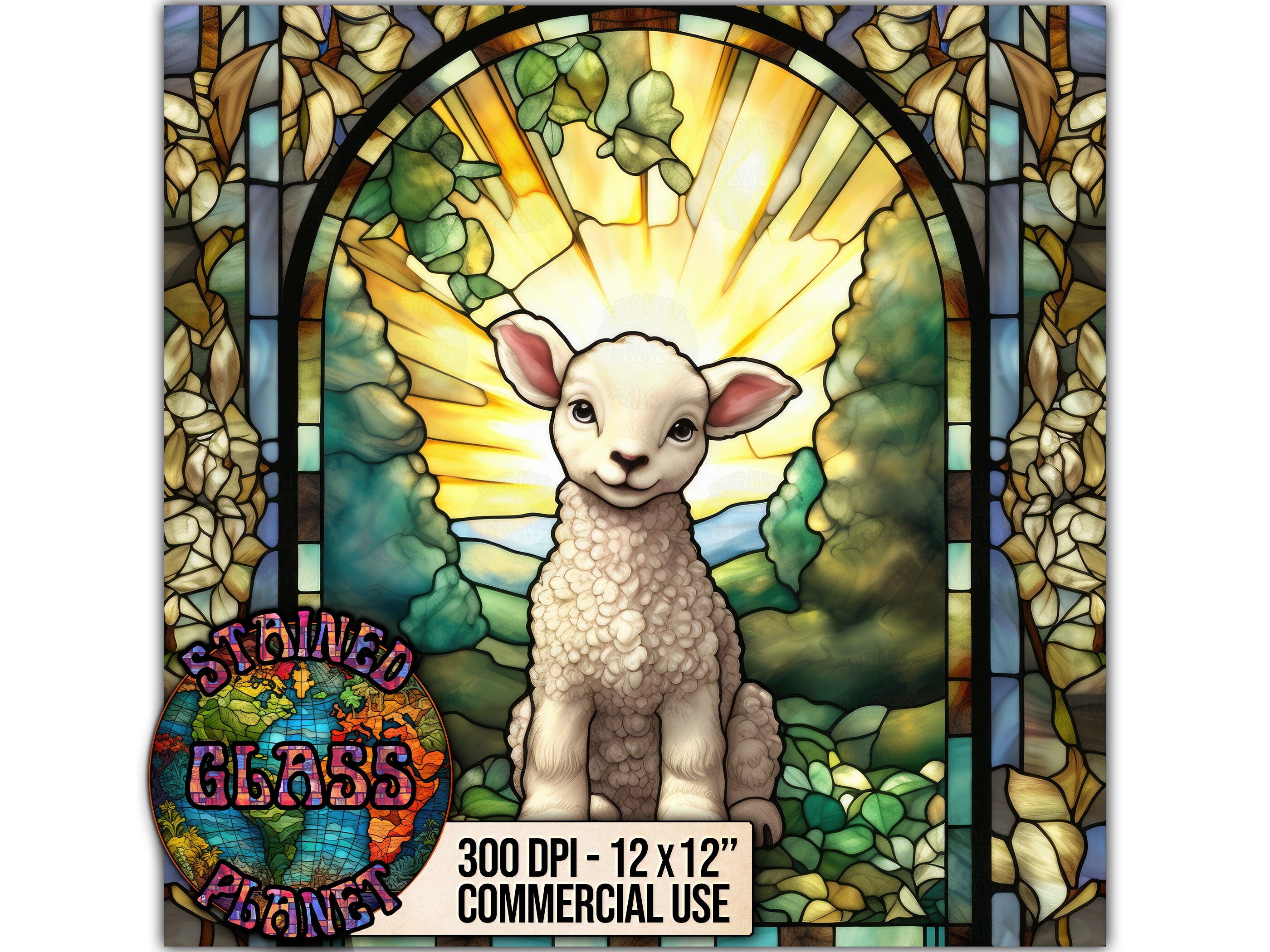 Jesus Lamb Of God Stained Glass