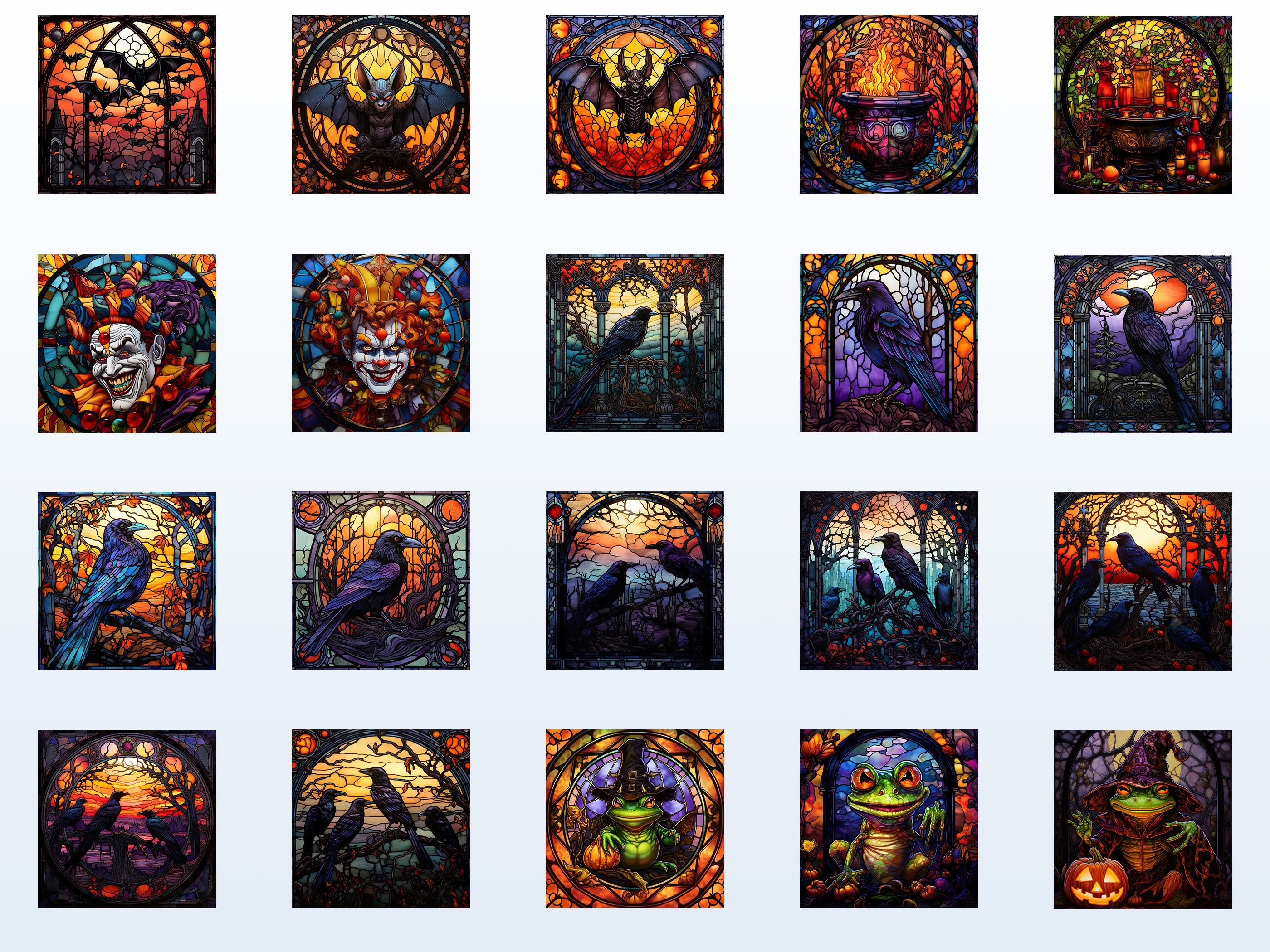Spooky Halloween Stained Glass MEGA Pack Great for Tumbler Wraps ...