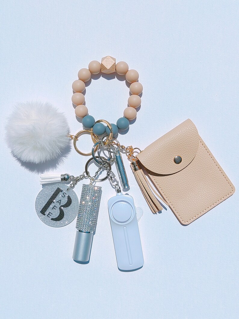 Beige Safety Keychain Set - Etsy
