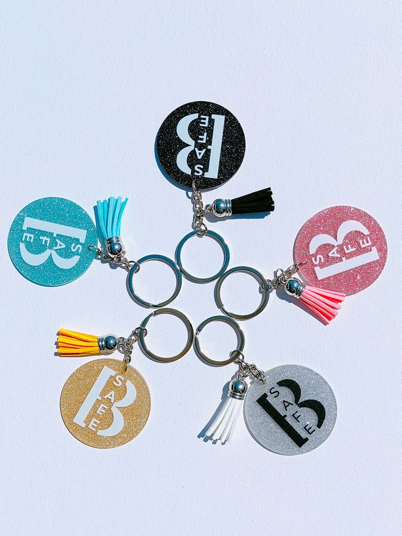 Beige Safety Keychain Set - Etsy