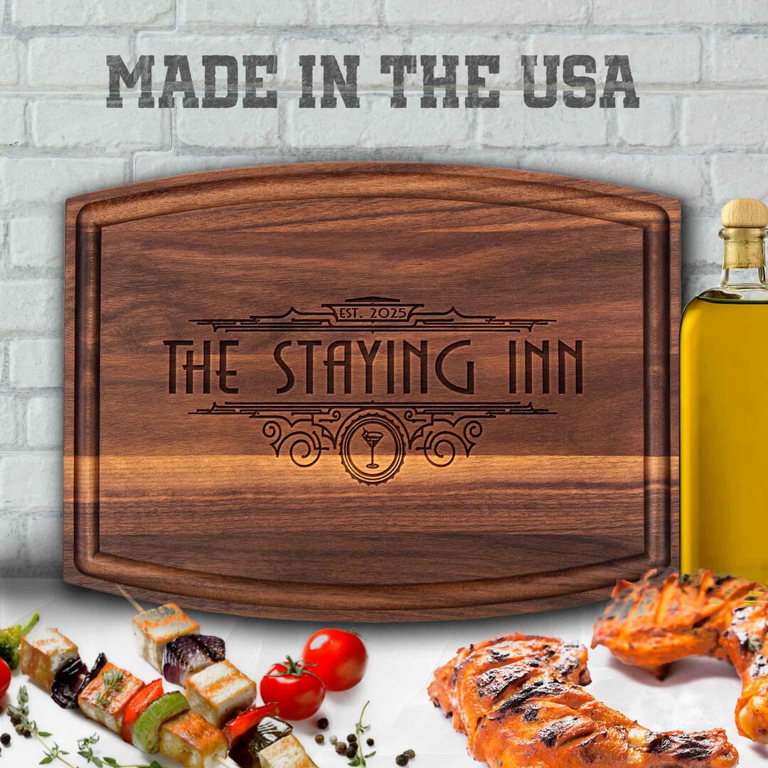 Personalized Cutting Board, Custom Home Bar Chopping Board, Engraved ...