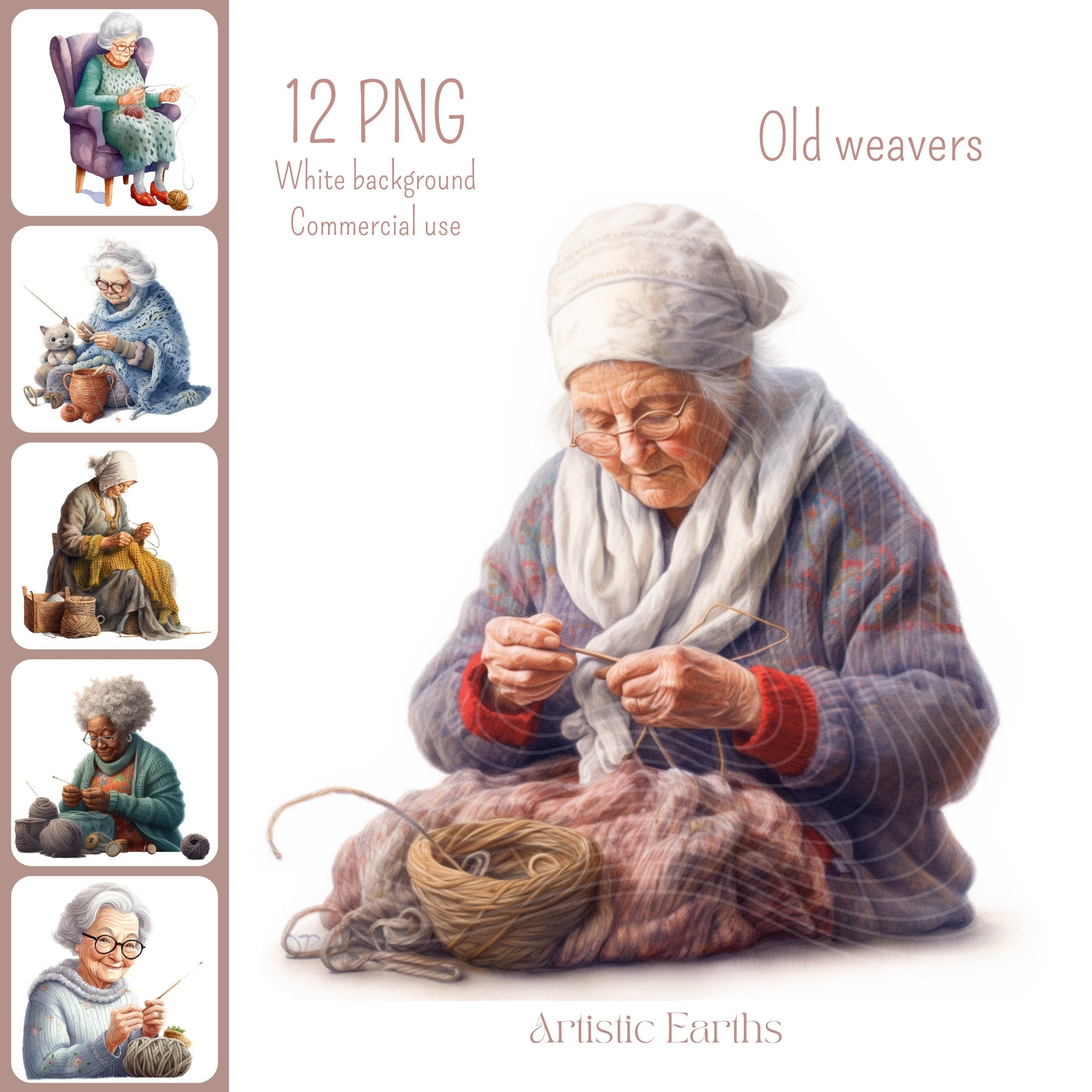 Old Weaver Woman Clipart Weavers Day Art Illustrations - Etsy UK