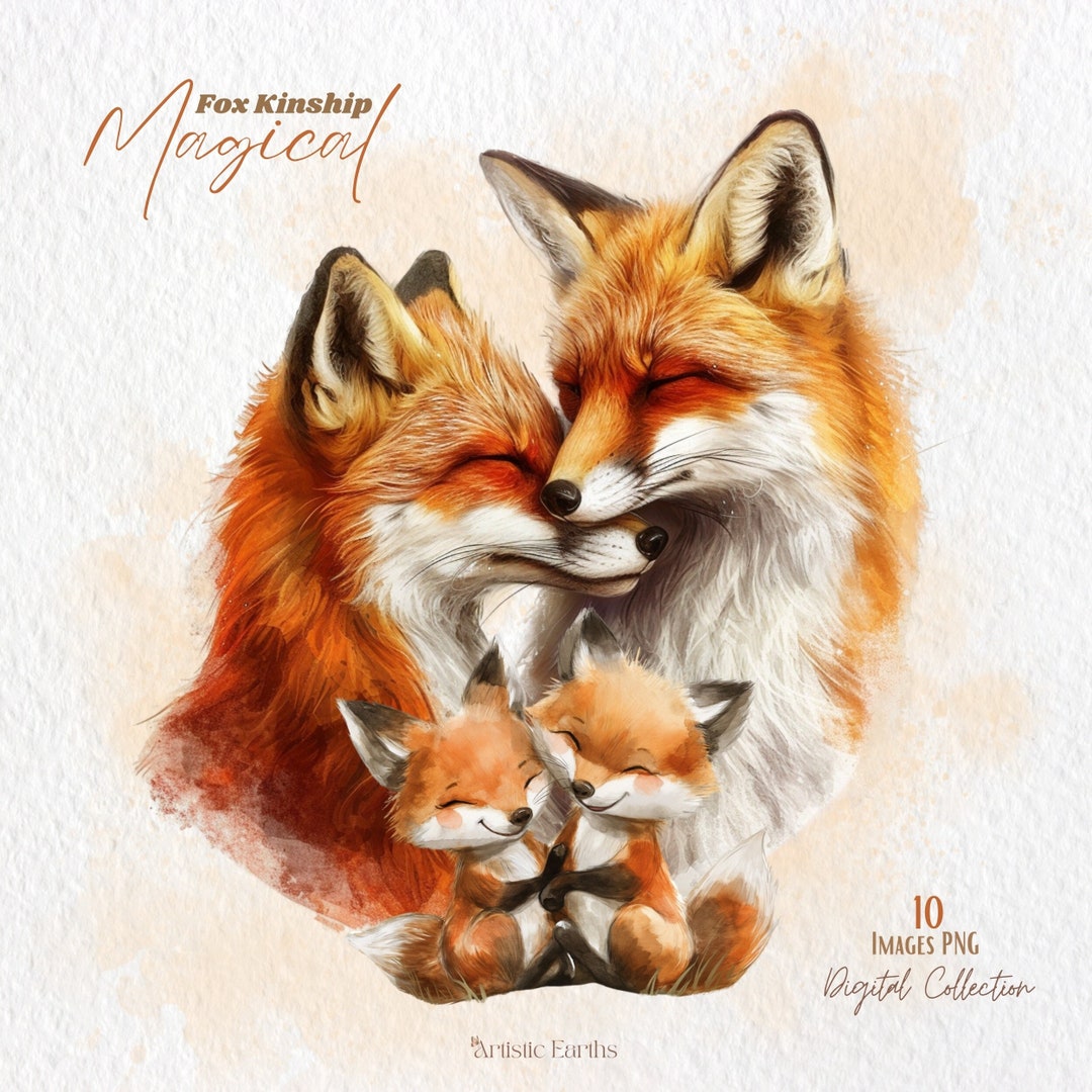Fox Art, Woodland Animals Png, Watercolor Fox Clipart, Baby Animals ...