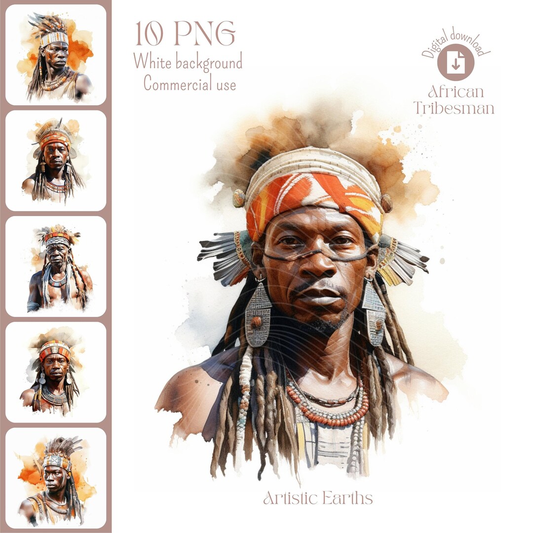 African Art, African Man, Black Man Art, 15 High Quality, White ...